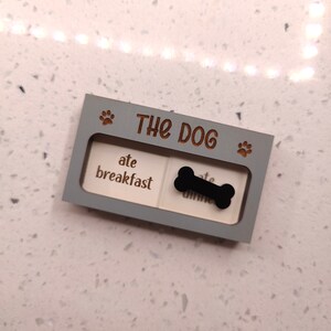 Custom Dog Feeding Tracker: Rustic 'fed or Not' Sliding Sign - Etsy