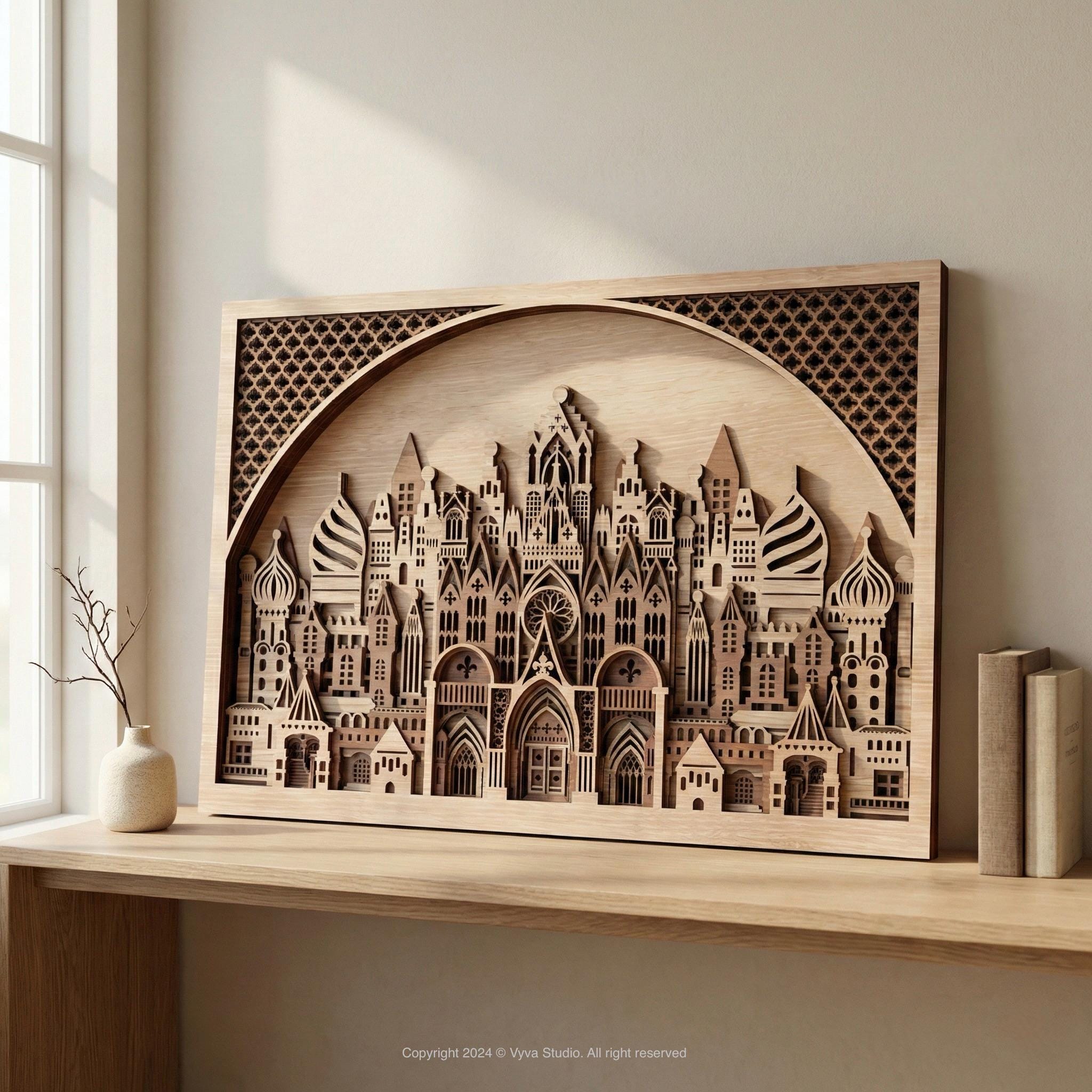 Multilayer Laser Cut Files | City & World Landmarks SVG | Vintage ...