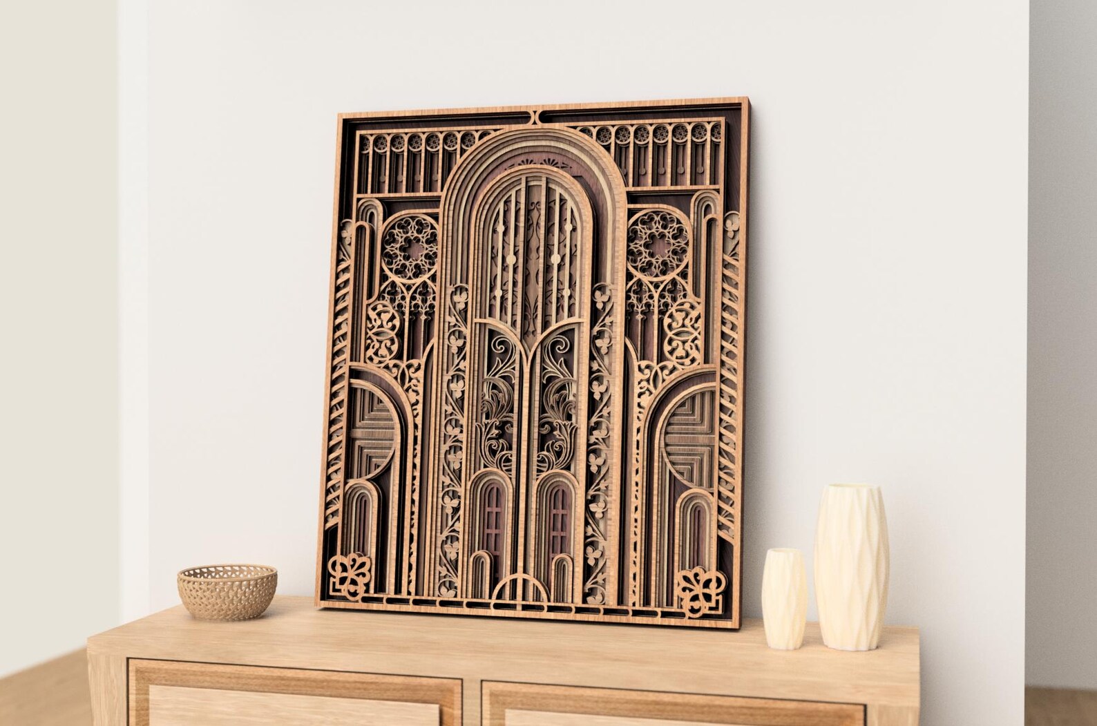 3D Mandala Laser Cut File | Multilayer Art Design | Doorway-inspired - Etsy