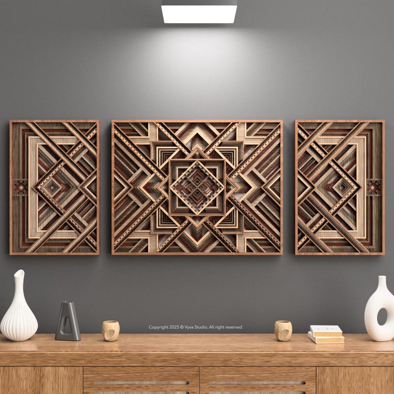 Triptych Art Svg - Etsy