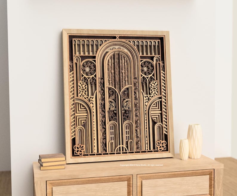 3D Mandala Laser Cut File | Multilayer Art Design | Doorway-inspired - Etsy