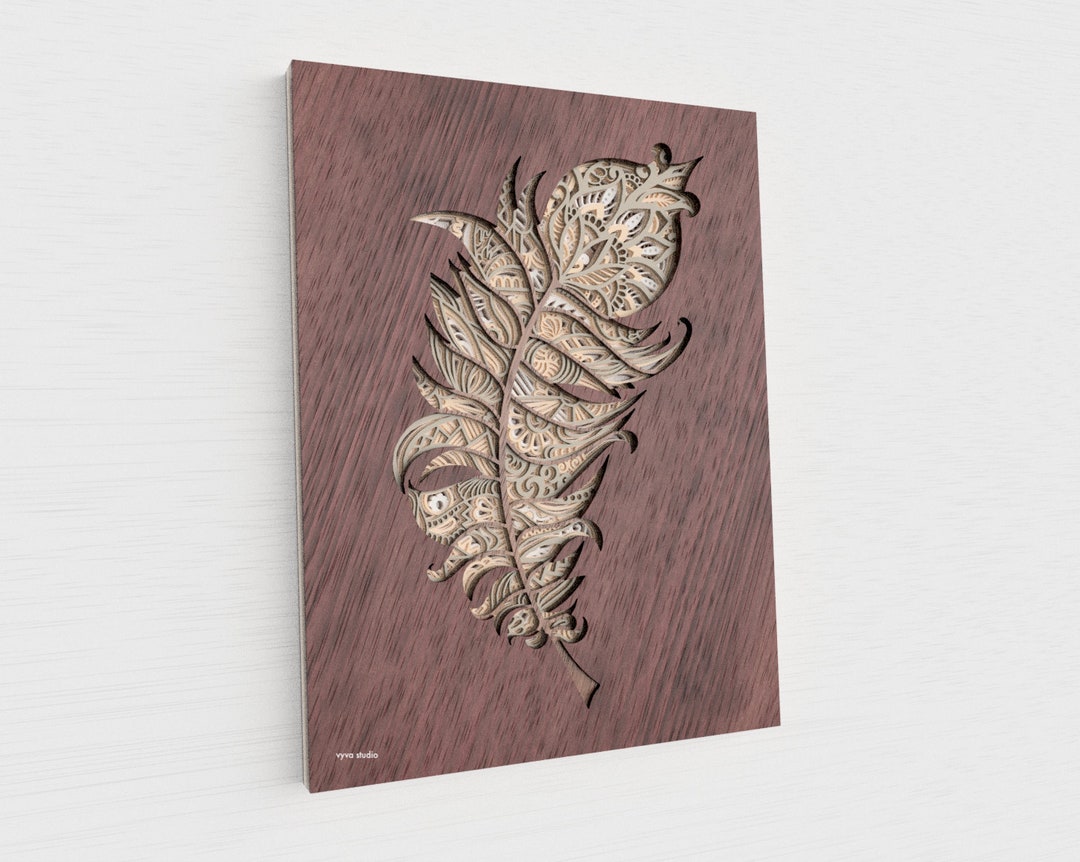 Peacock Feather Laser Cut Files Discover Our Intricate Design for Multi ...