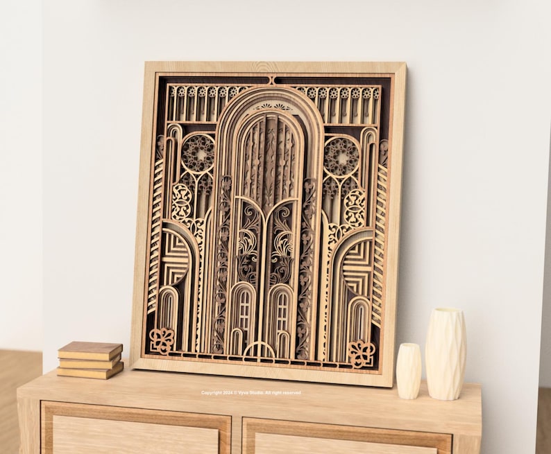 3D Mandala Laser Cut File | Multilayer Art Design | Doorway-inspired - Etsy