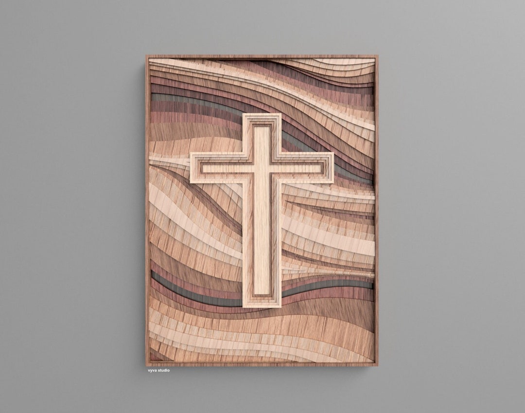 Cross Vector Files Multilayered Laser Cut File or Paper Cut Files for ...