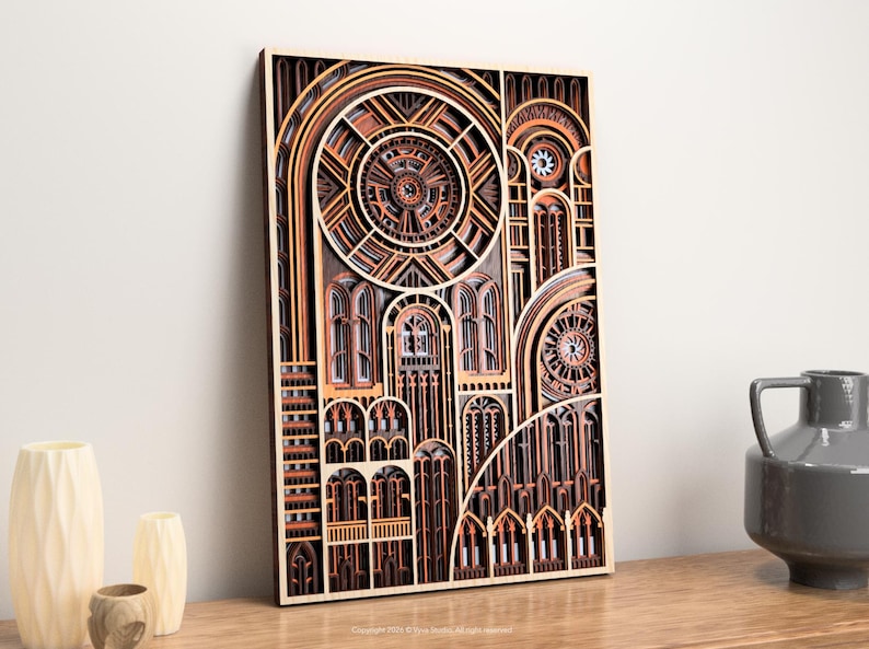 Layered Cathedral Portal Wall Art Laser Cut SVG | Intricate ...
