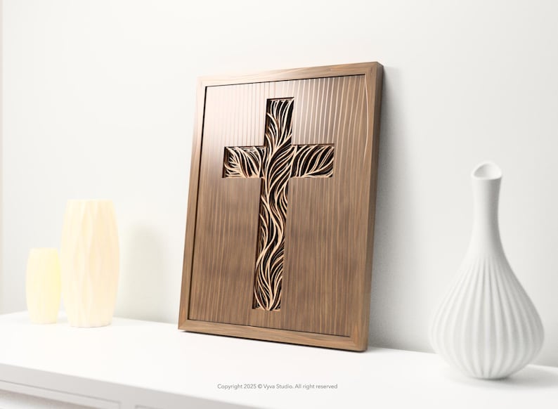 3D Cross Wall Art Laser Cut SVG – Eternal Grace | Christian Home Décor ...