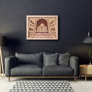 The Taj Mahal - Laser Cut File for 3D Multilayered Wall Art Available ...