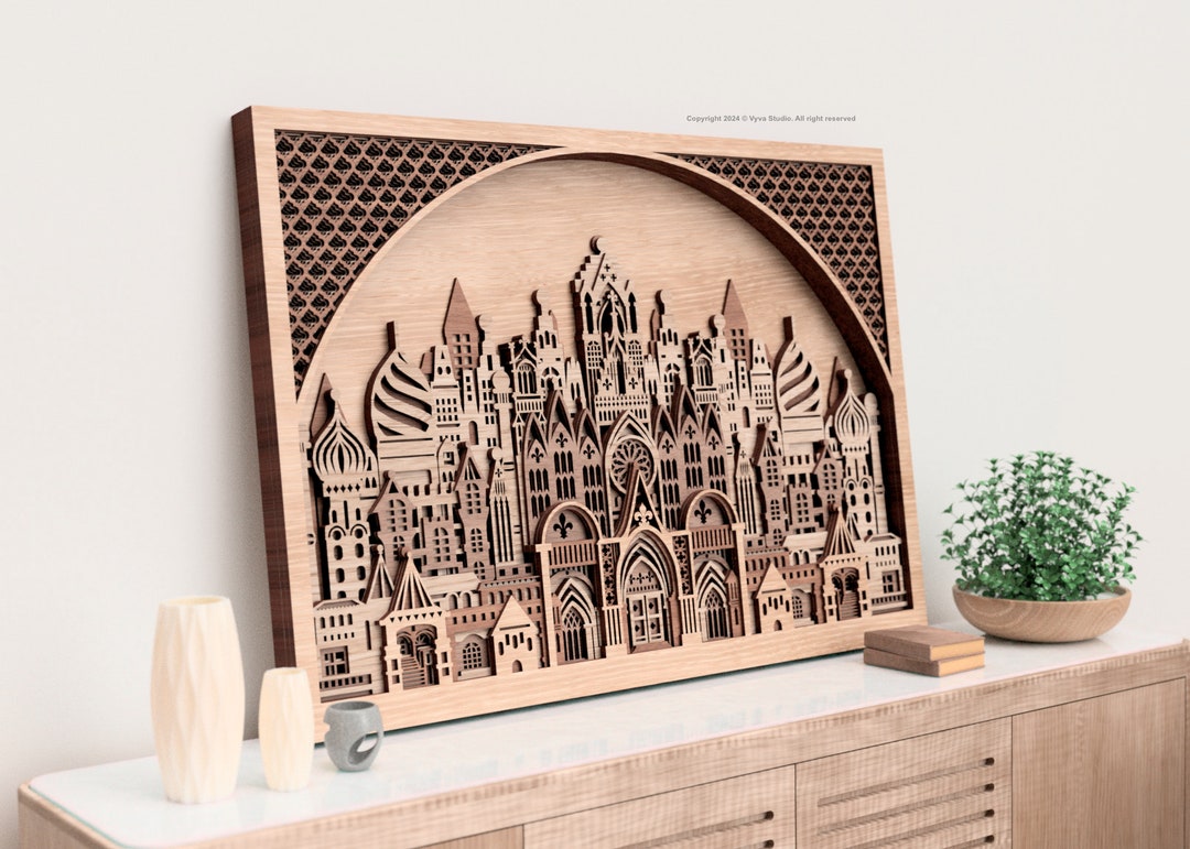 Multilayer Laser Cut Files | City & World Landmarks SVG | Vintage ...