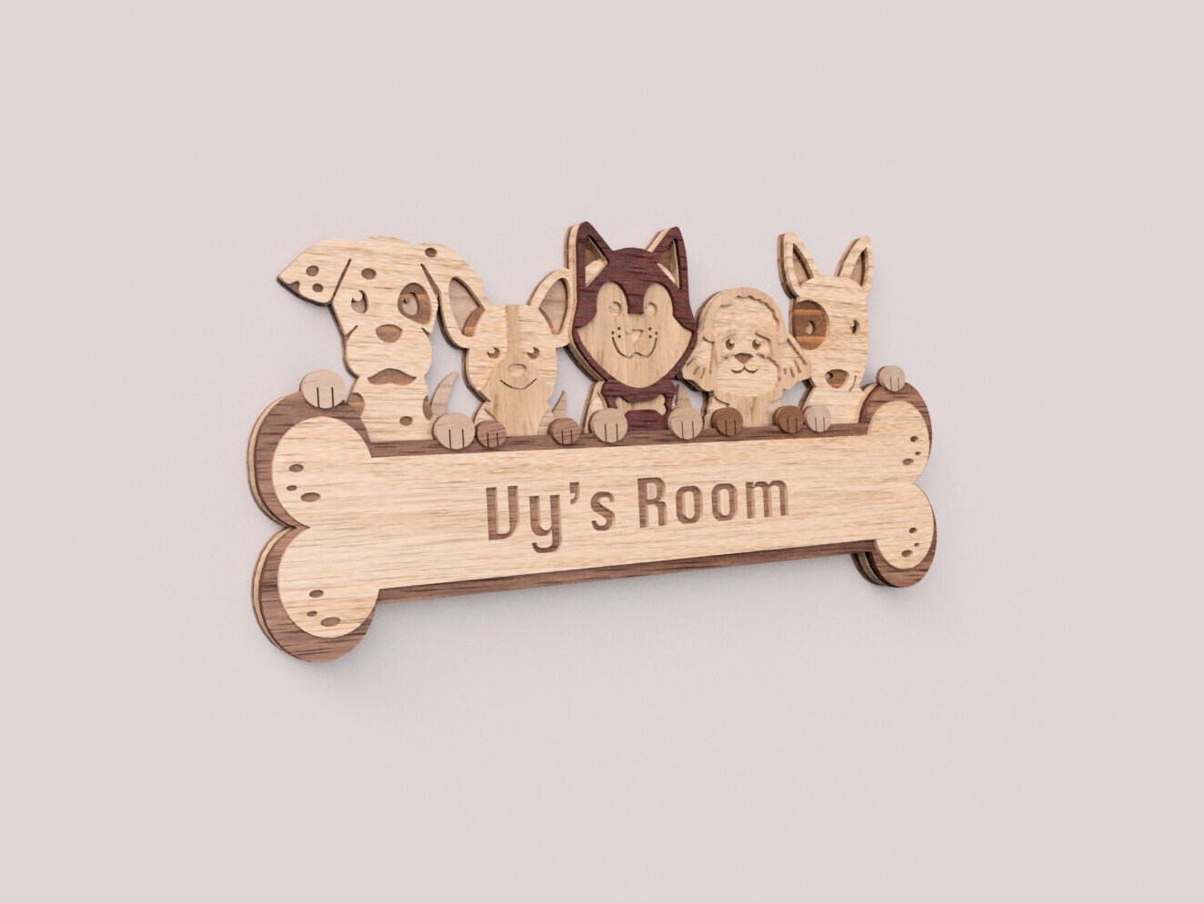 Name Plate for Wall or Door Svg Laser Cut Files for Creating - Etsy