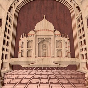 The Taj Mahal - Laser Cut File for 3D Multilayered Wall Art Available ...