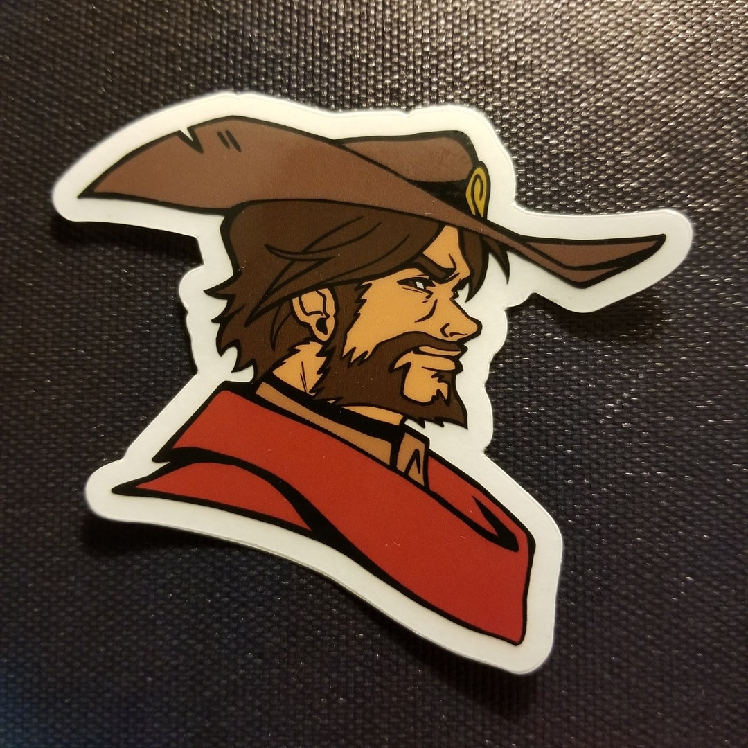 Overwatch Cole Cassidy Jessie Mccree Transparent Vinyl Sticker - Etsy