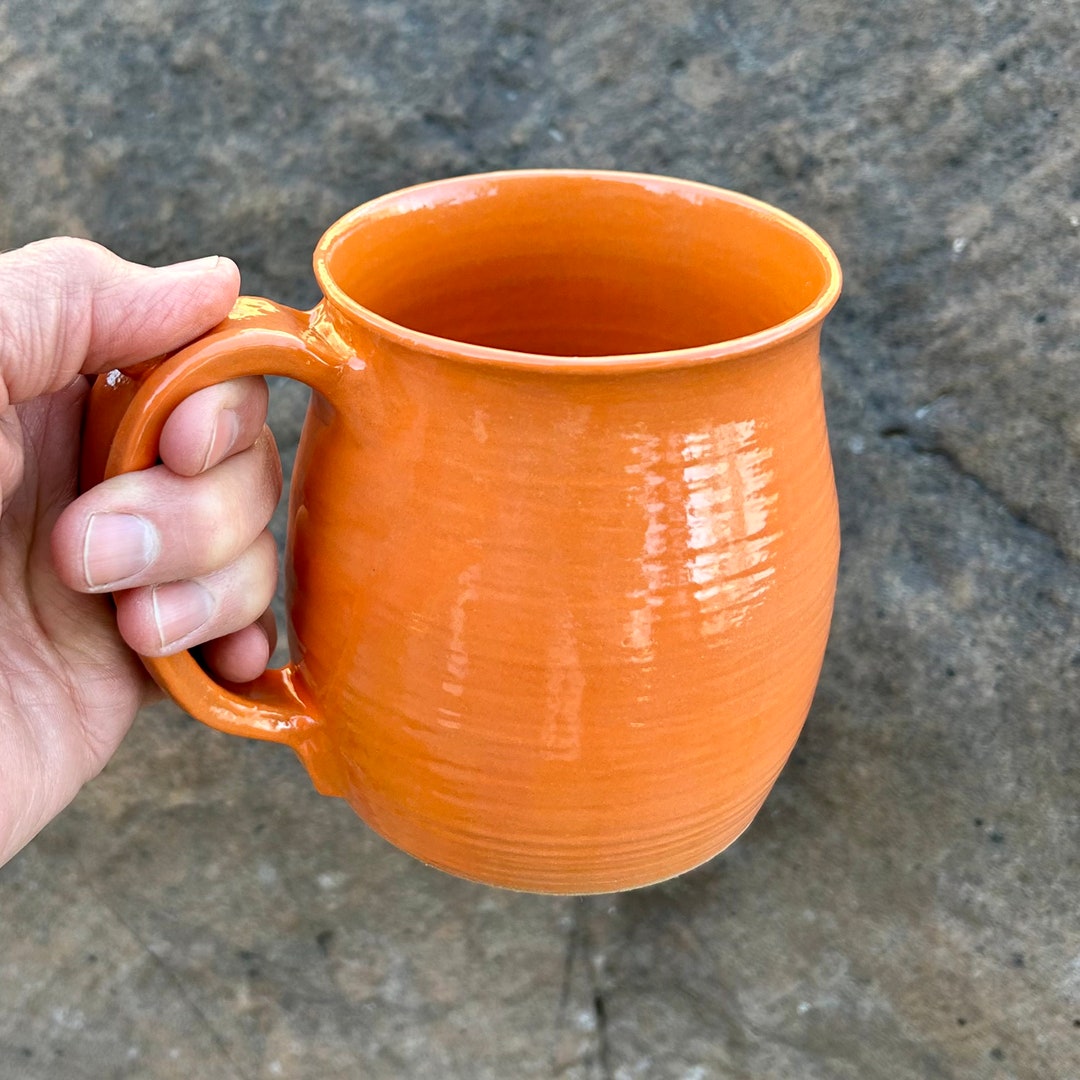 20 Oz Coffee Mug, Hot Chocolate Mug, Gift for Him, Large Orange Coffee ...