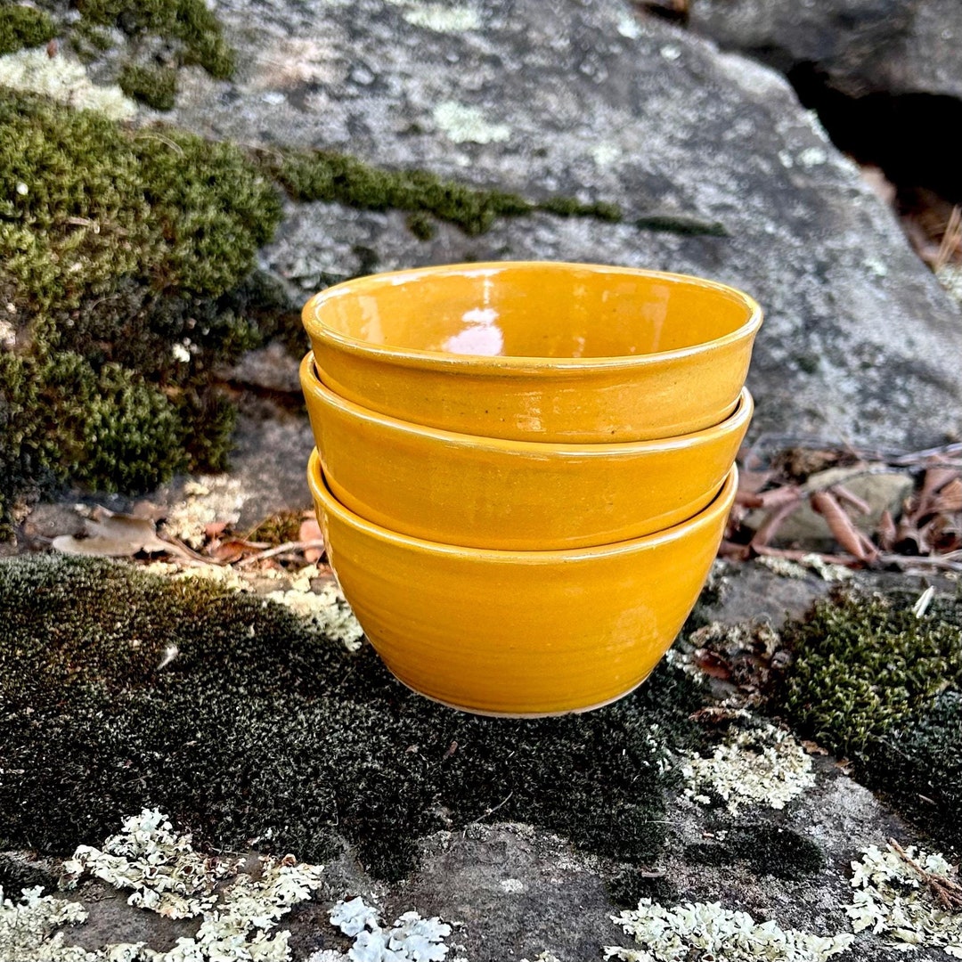Small Bowls, Set of 3 Orange Bowls, Dessert Bowls, Gift for Her ...