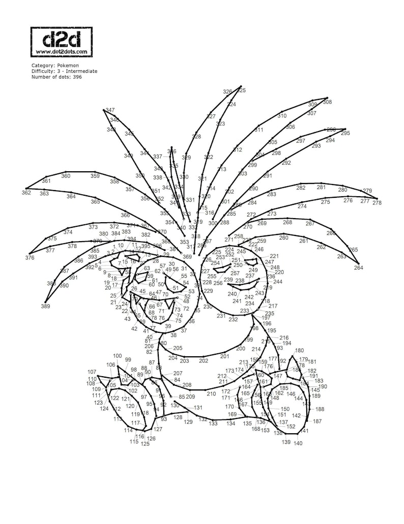 Pokemon Dot to Dots - Gen 1 (all 151 Pokemon) - Etsy