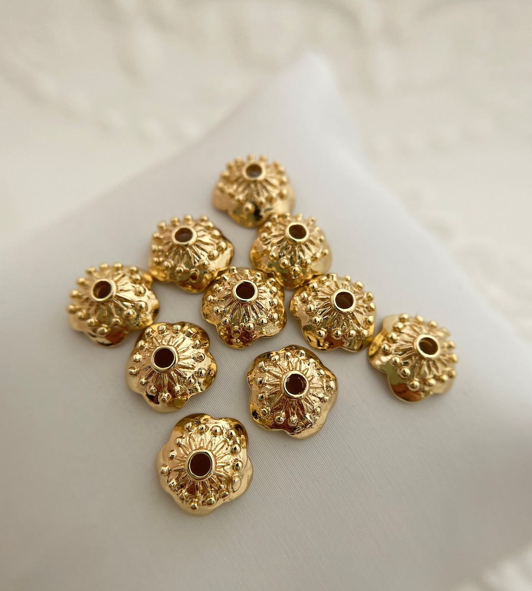 10 Pieces of 14K Gold Filled Bead Cap 9mm - Etsy