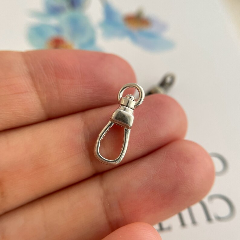 1 of Solid Sterling Silver Swiverl Trigger Lobster Clasp / Spring Clasp ...
