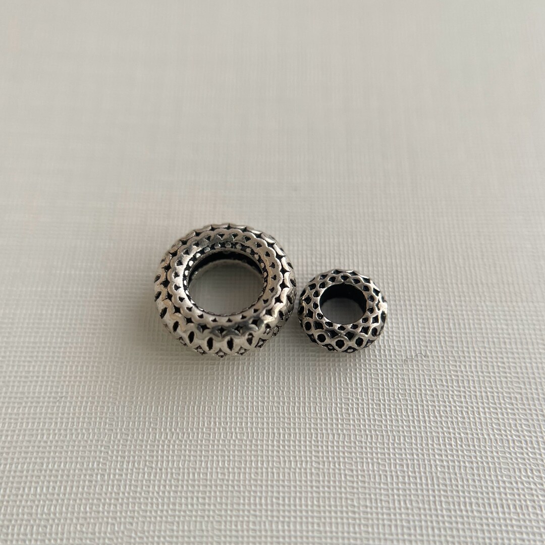 Sterling Silver Donut Beads: 5mm & 9mm, 1 Piece - Etsy