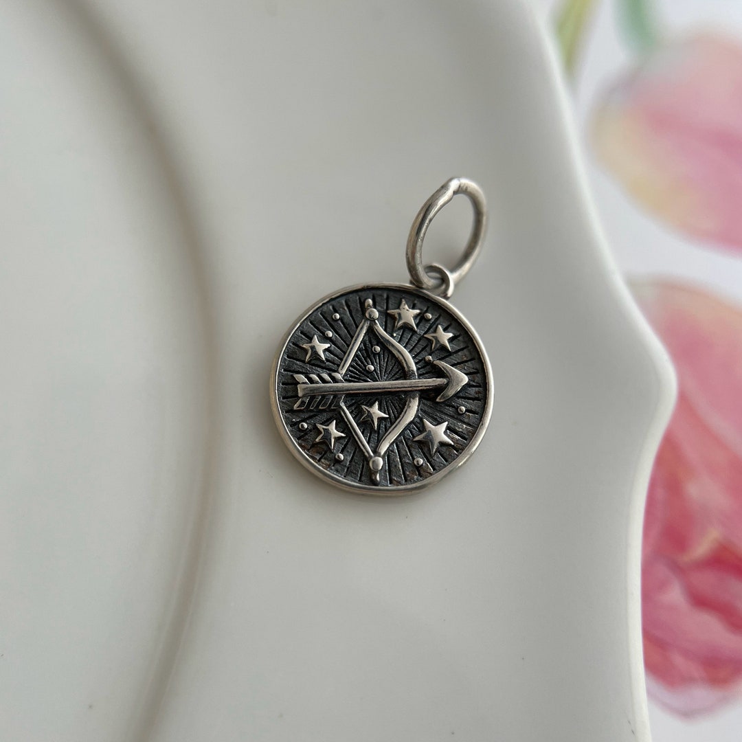 Solid Sterling Silver Zodiac Charm / 12mm - Etsy