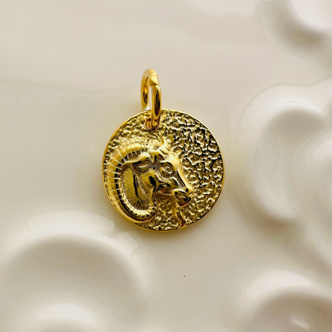 Solid Sterling Silver Goat Charm ,10x10mm, 1 Pcs - Etsy