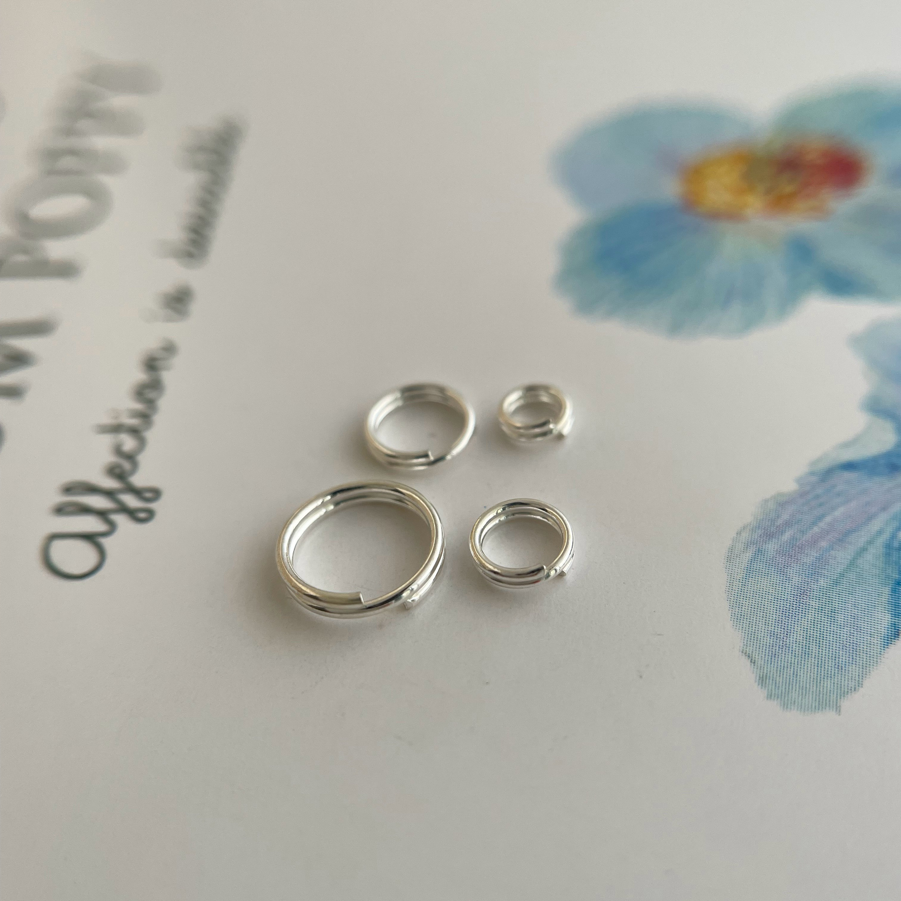 10 of Solid Sterling Silver Double Loop Jump Ring / Split Open Jump ...