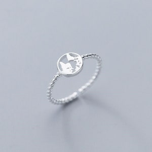 Worldmap World Map Mappemonde Ring - Etsy