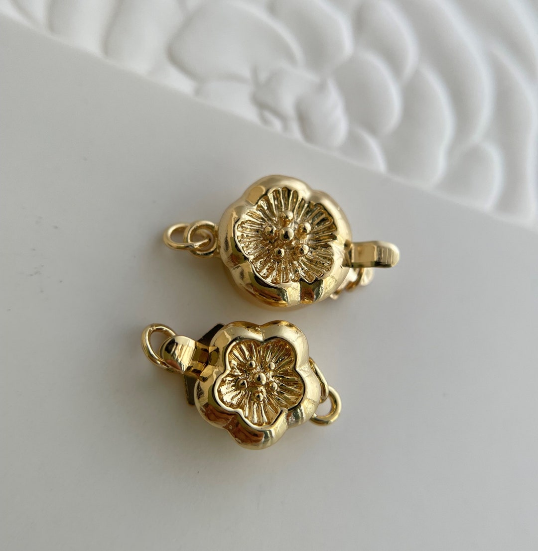 5 Pcs, 14k Gold Filled, Flower Box Clasp 8mm/10mm - Etsy