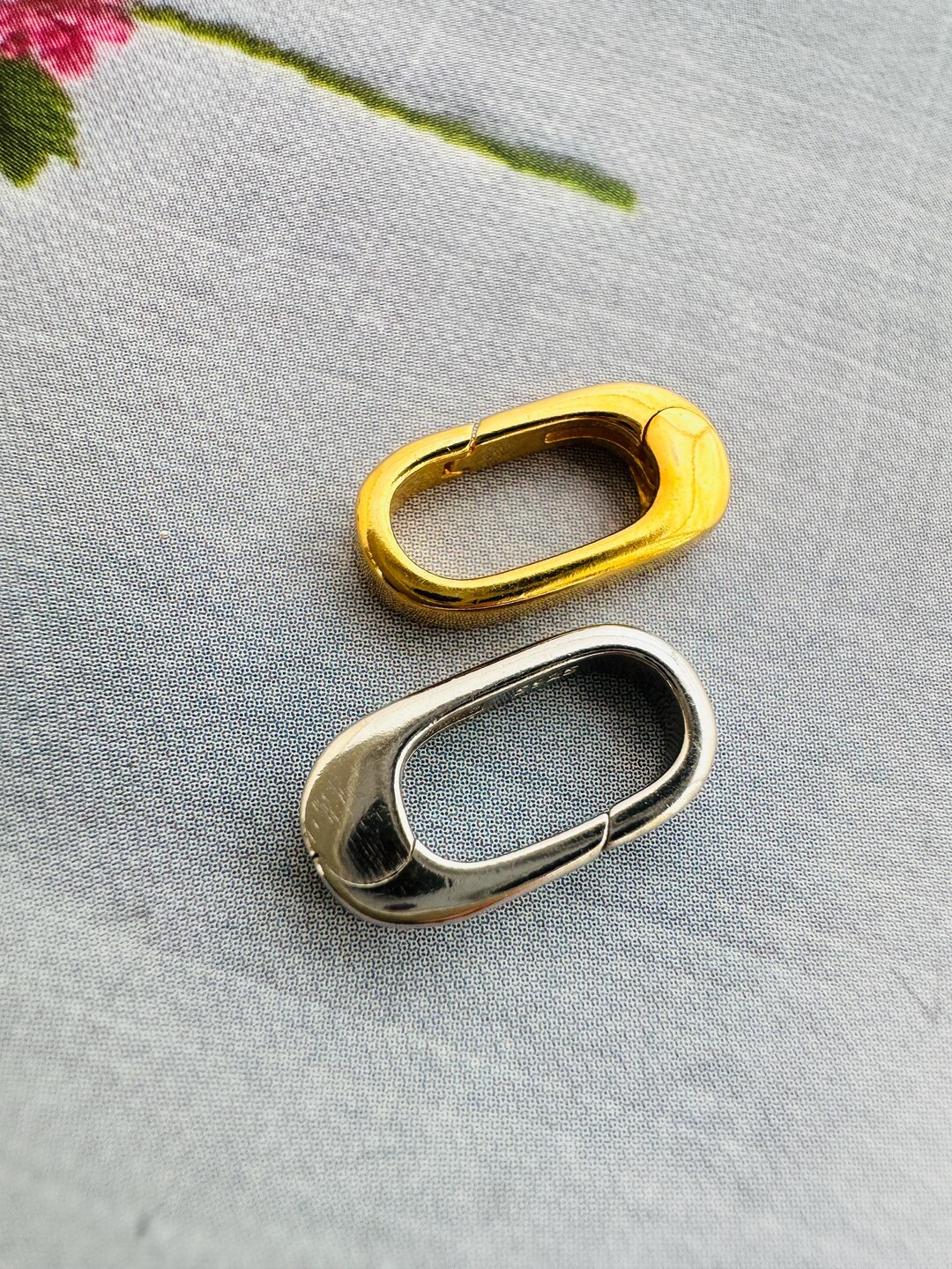 Sterling Silver Spring Ring, Outer 13x6mm,inner 9x5mm, 1 Piece - Etsy