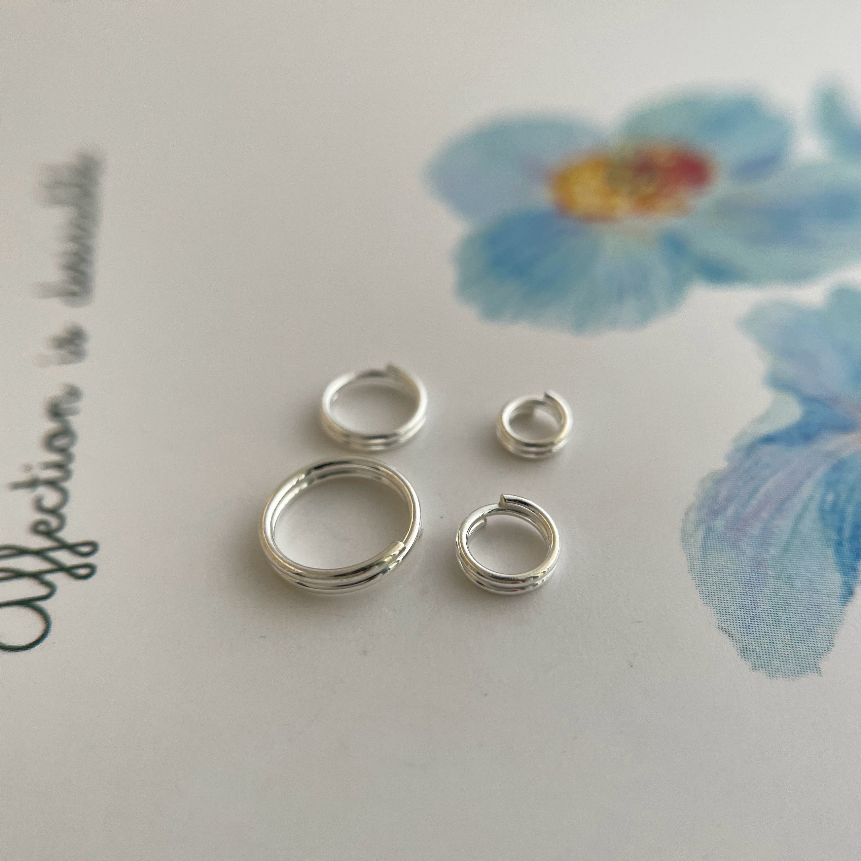 10 of Solid Sterling Silver Double Loop Jump Ring / Split Open Jump ...