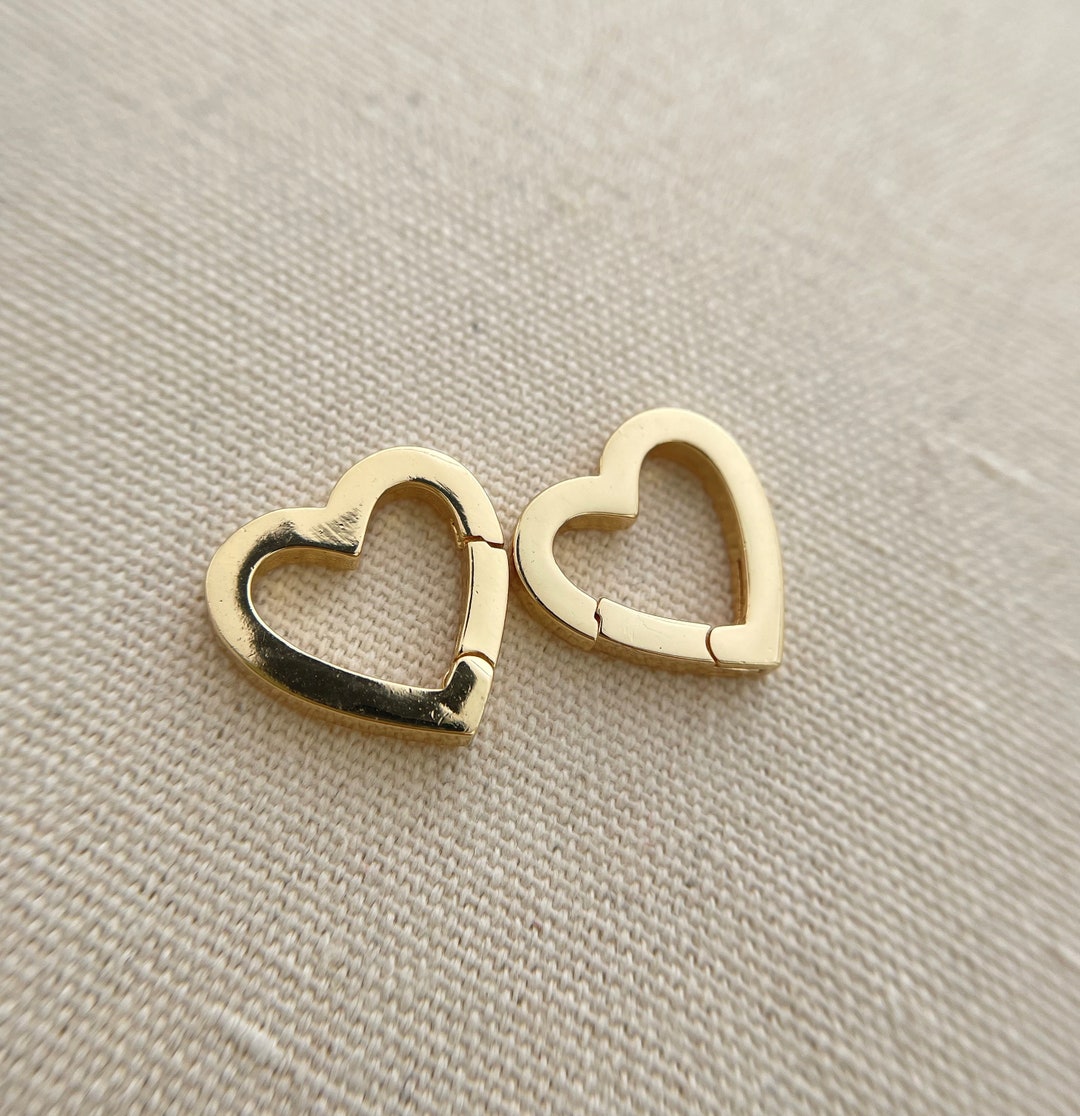2pcs Heart Clasps (16x15mm) - Etsy