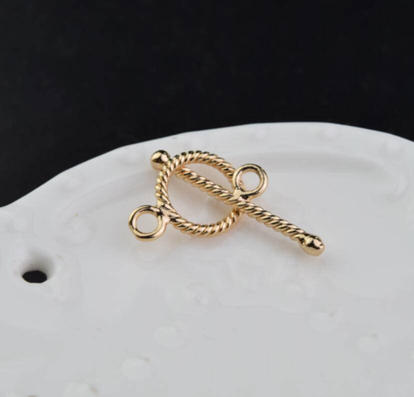5 sets of gold twisted toggle clasp 20mm | Etsy