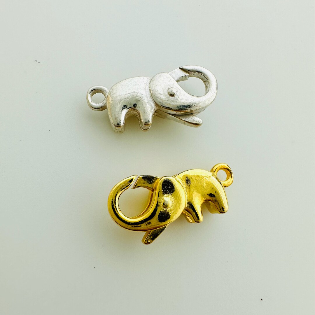 Sterling Silver Elephant Spring Clasp / 7x14mm / 1 Pcs - Etsy UK