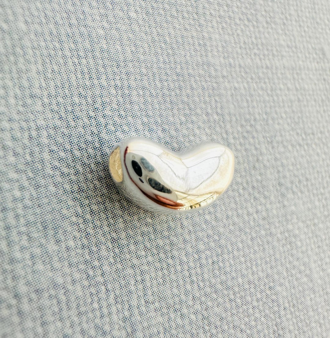 Solid Sterling Silver Bean Bead,4x9mm,hole 2mm - Etsy