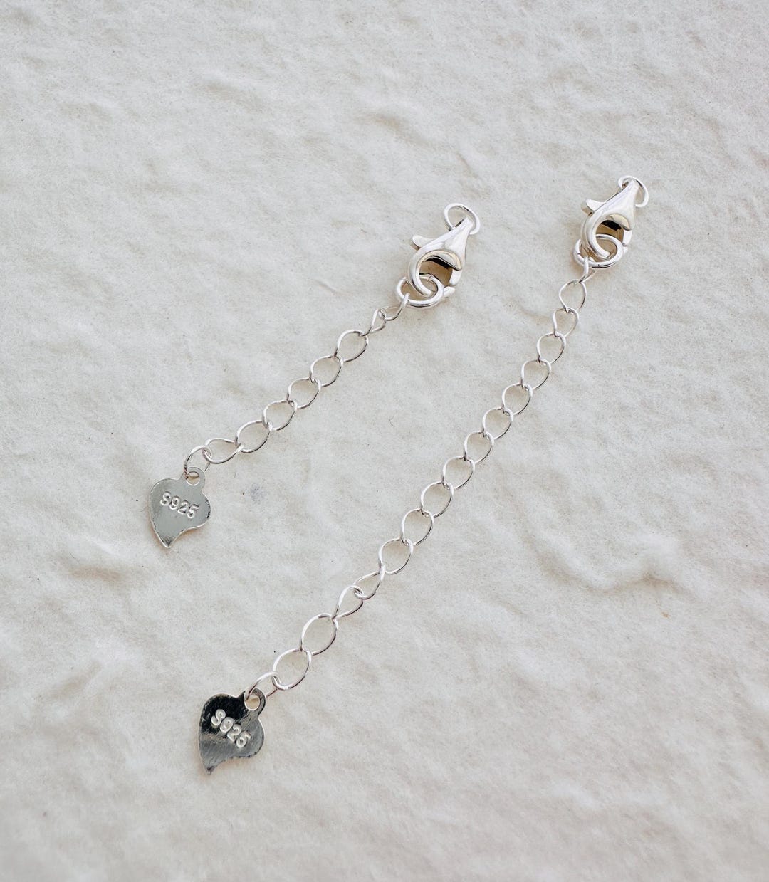 5 Pieces, Sterling Silver Extension Chain, 4cm, 6cm - Etsy