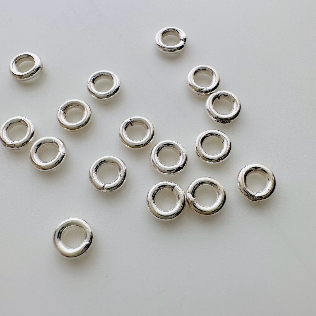 10pcs Sterling Silver Closed Jump Rings 4mm: Welding Jewelry Supplies ...
