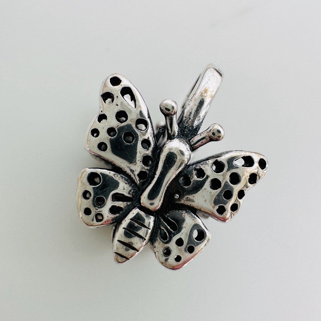 Solid Sterling Silver Butterfly Trigger Lobster Clasp / Spring Clasp ...