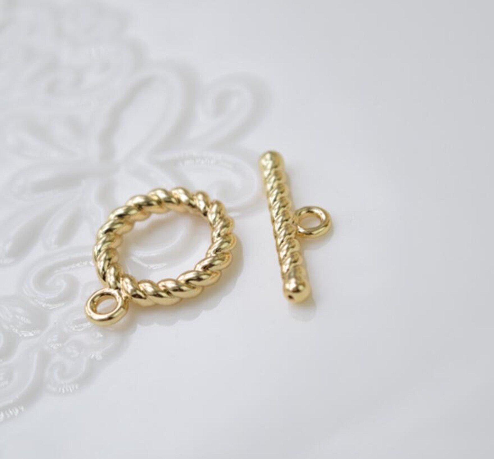 5 Sets of Gold Twisted Toggle Clasp 20mm - Etsy