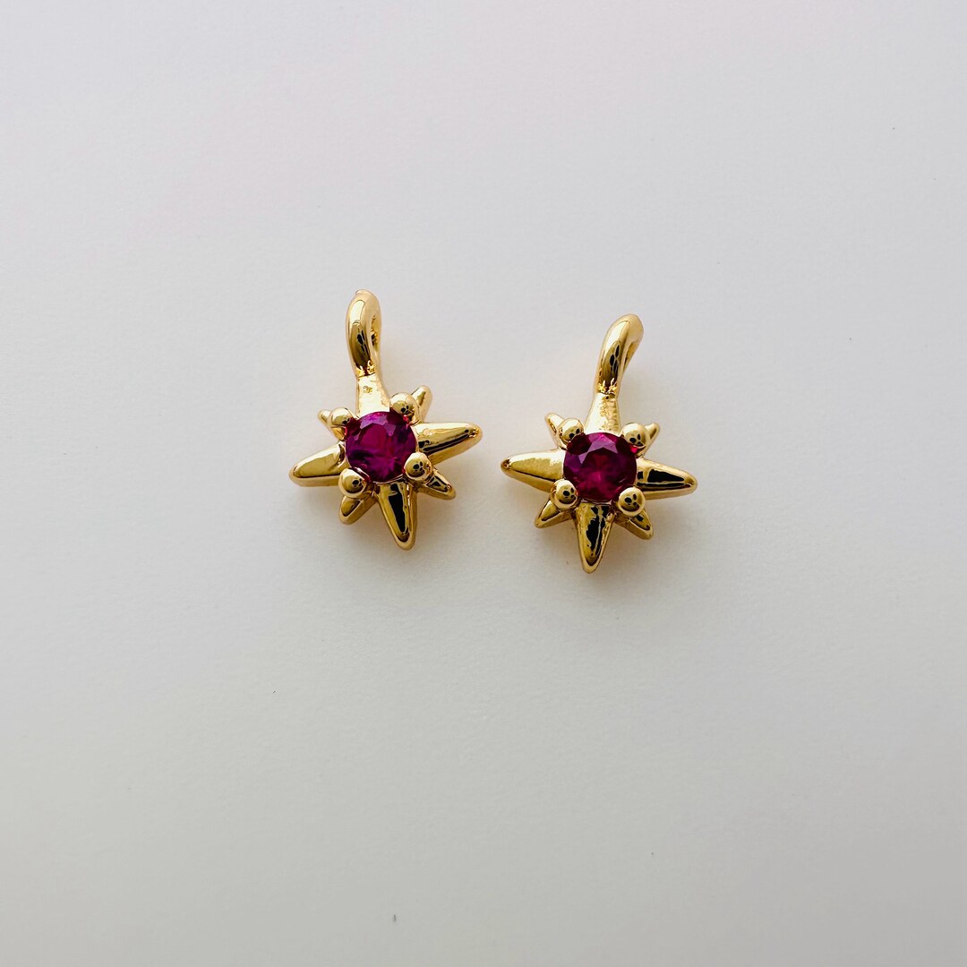 2pcs Gold Filled Delicate Crystal Star Charm (6x5mm) - Etsy