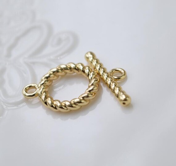 5 Sets of Gold Twisted Toggle Clasp 20mm | Etsy