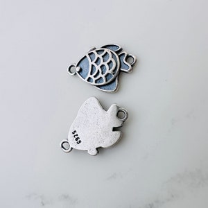 Solid Sterling Silver Fish Links / 15x10mm / 2pcs - Etsy