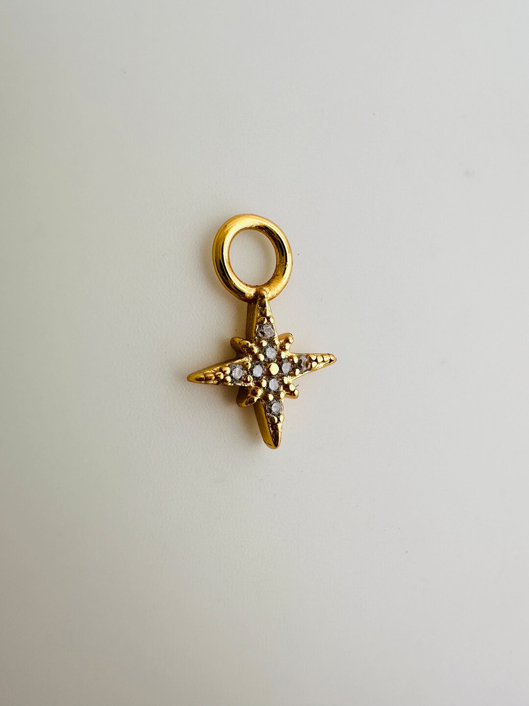 Tiny Sterling Silver Gold Star Charm , 12x8mm , 1 or 5 Pcs - Etsy
