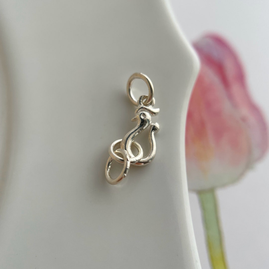 Solid Sterling Silver Swan Hook Clasp / Clasp Finding / 9x4mm - Etsy