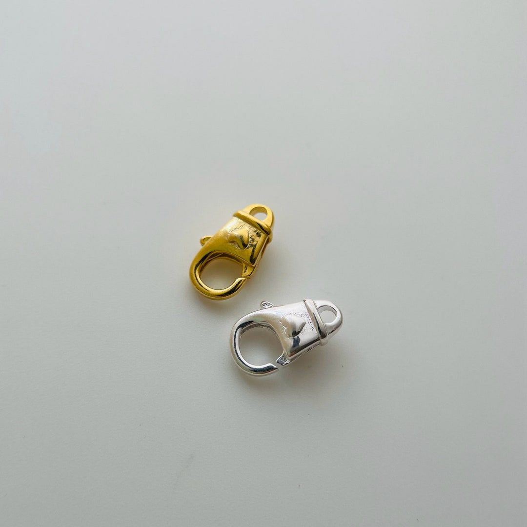 Sterling Silver Heart Spring Clasp / 11x5mm - Etsy