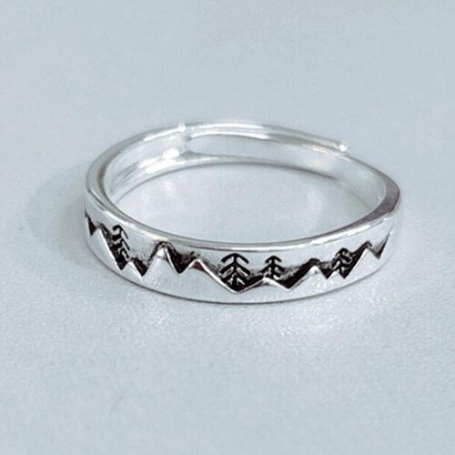 Nature Theme Ring Choose Your Favorite: Pine Trees Mountain - Etsy