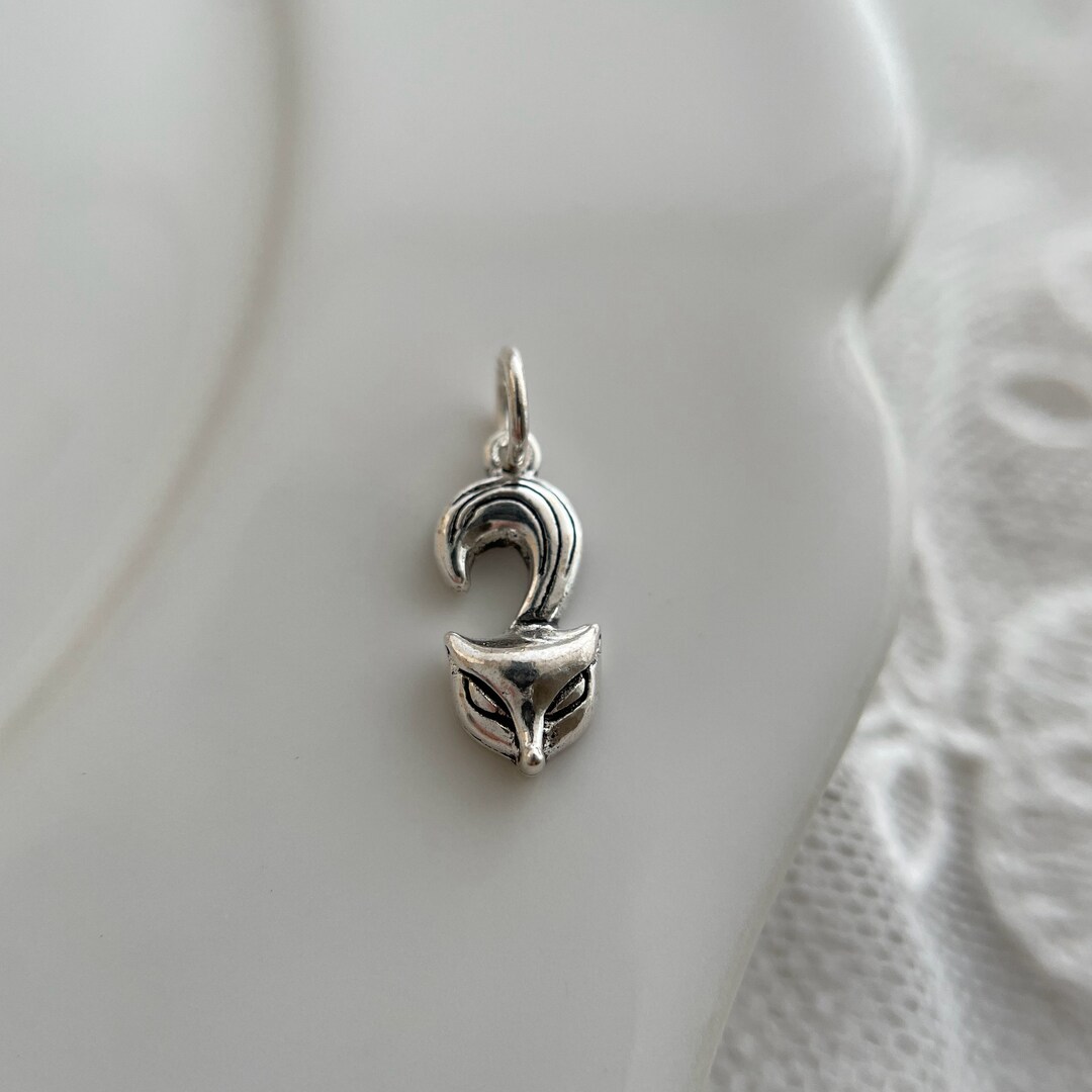 Solid Sterling Silver Fox Charm / 10x5mm - Etsy