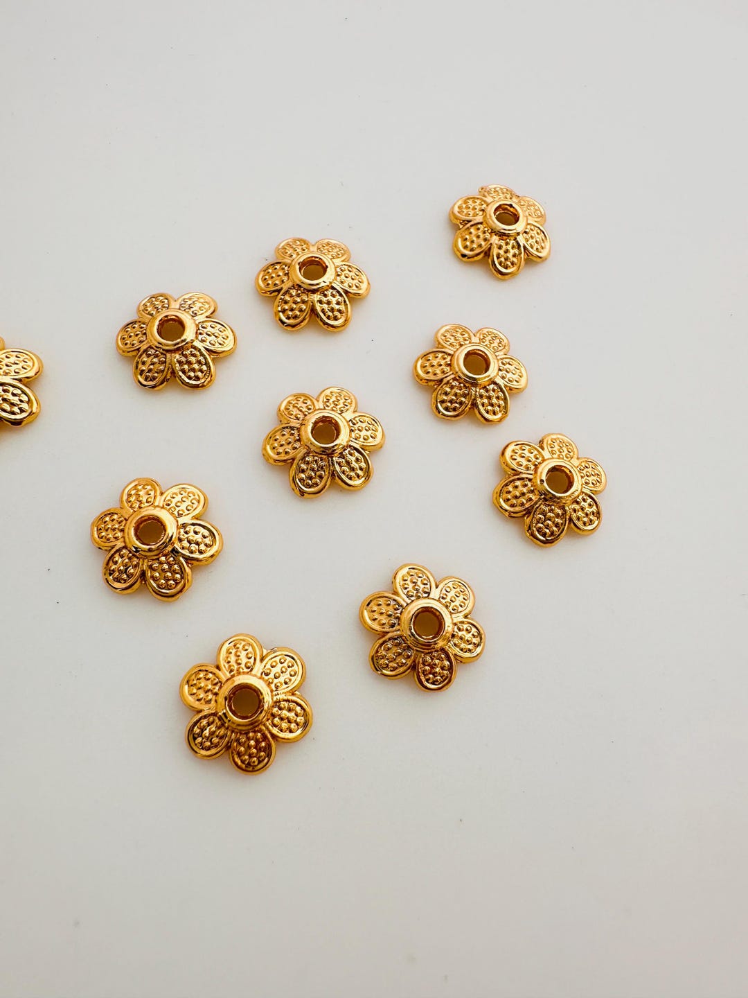 10 Pieces Gold Filled Bead Cap 8mm - Etsy