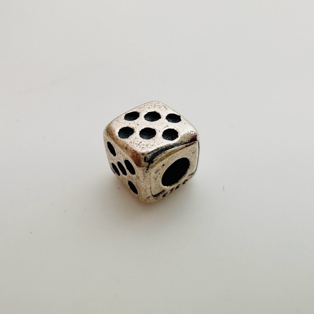 Solid Sterling Silver Dice Bead, 6mm, Hole 3mm - Etsy