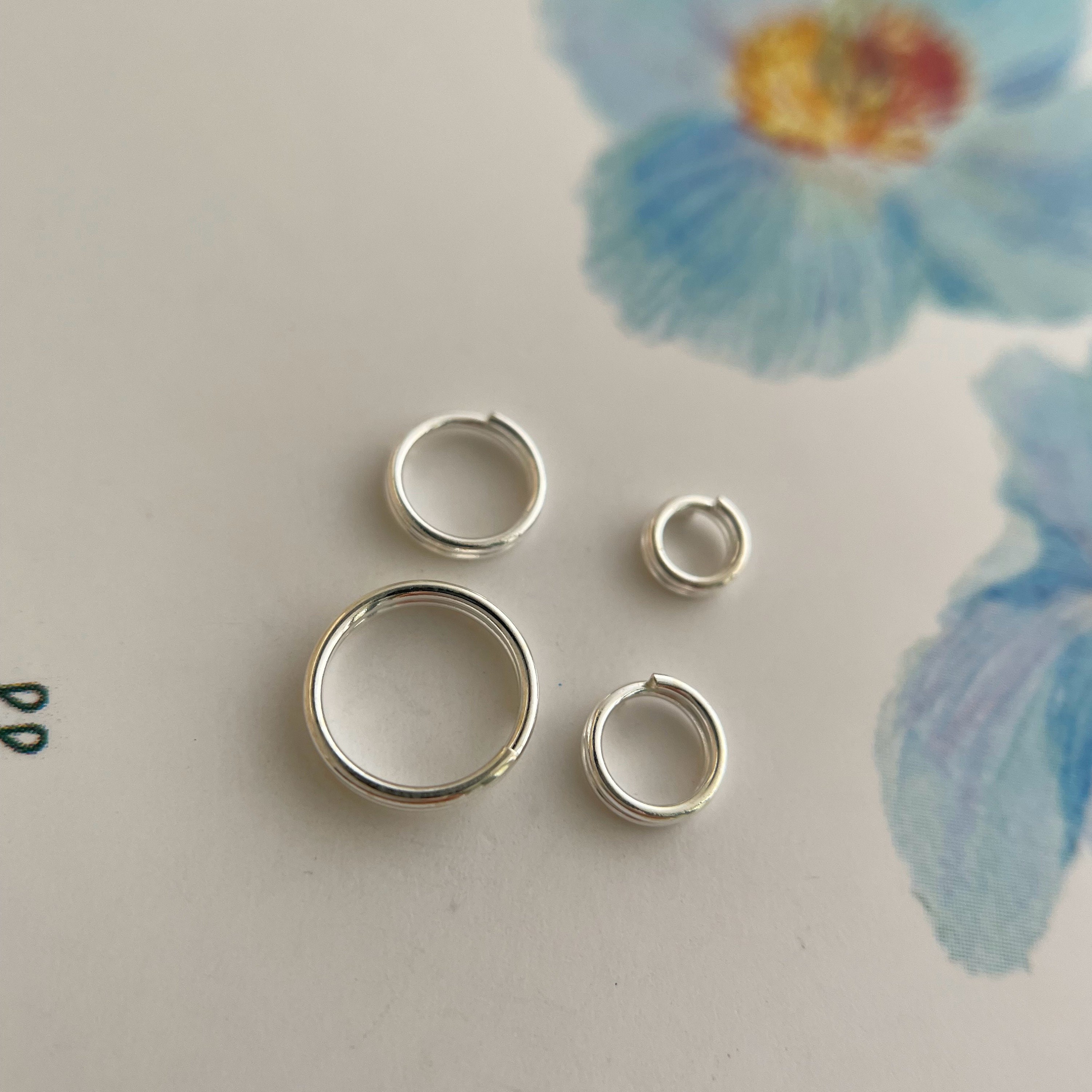 10 of Solid Sterling Silver Double Loop Jump Ring / Split Open Jump ...