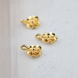 5 of Gold Filled Tiny Flower Charm Pendant 7*7mm - Etsy