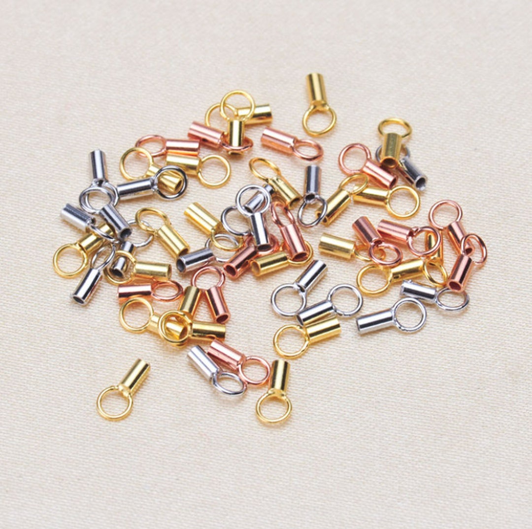 10 of Sterling Silver 0.7mm Crimp End Cap, Crimp Ends, Cord Ends for ...