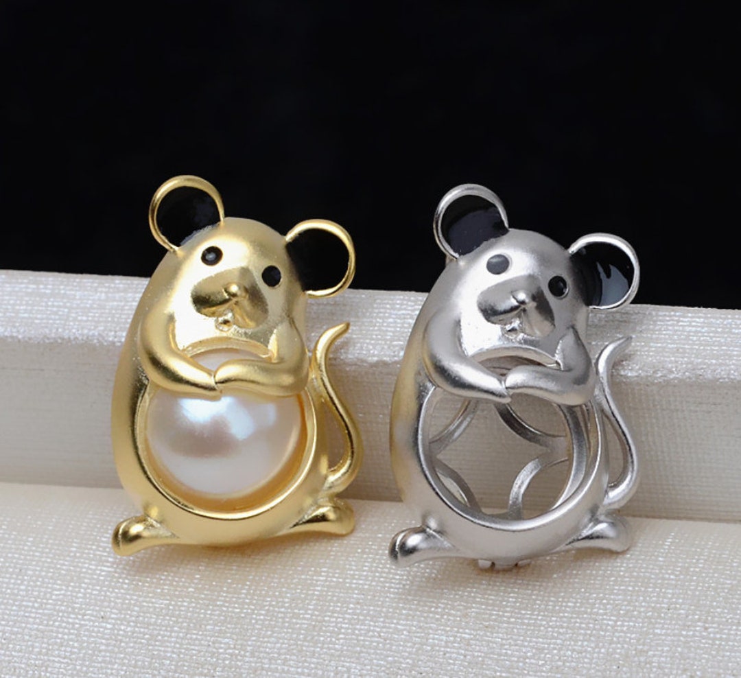 1pcs of Solid 925 Sterling Silver Mouse Locket Pendant / 13 X 18mm ...